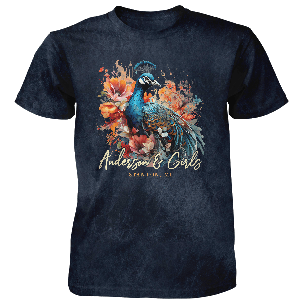 Flora Peacock Lotus Tshirt Anderson And Girls